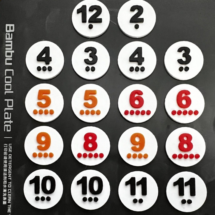 3D Printable Catan Tokens by Chris W