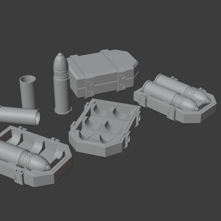 3D Printable Ordnance Weapon Carrier by Tiny Panzer Studio