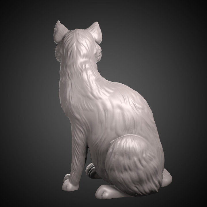 3D Printable Sitting cat 2 by Animals & Creatures Minis