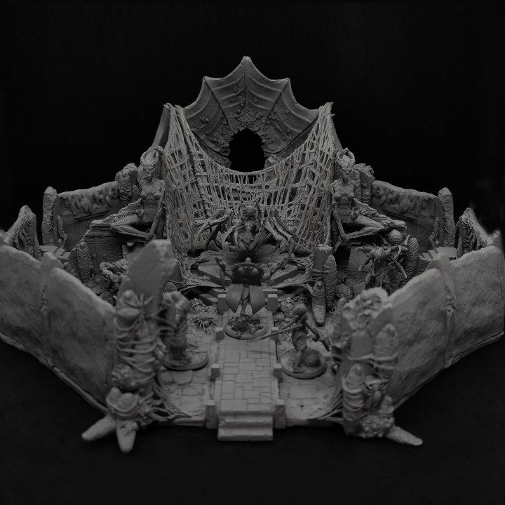 3D Printable BUNDLE#07 - SPIDER QUEEN LAIR by Necropunks Miniatures