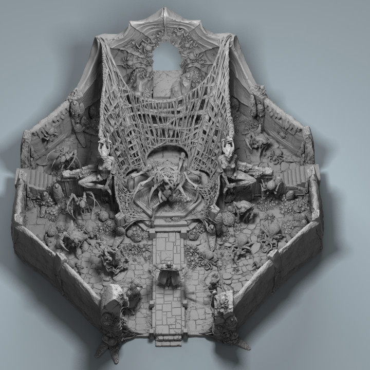 3D Printable BUNDLE#07 - SPIDER QUEEN LAIR by Necropunks Miniatures