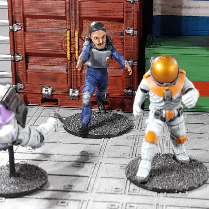 3D Printable Vacc Suit - Space Walk Traveller Miniature by 2nd Dynasty