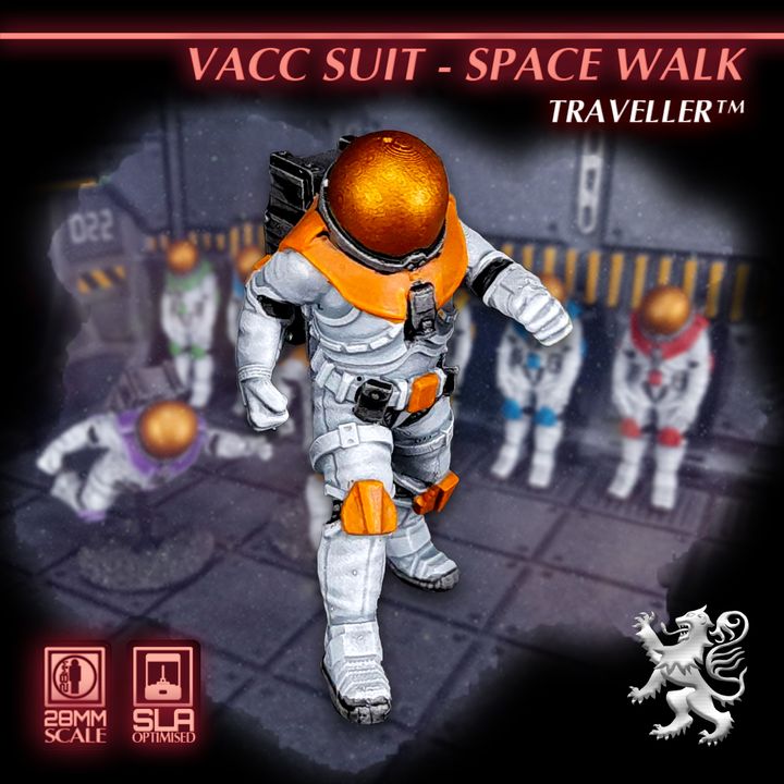 3D Printable Vacc Suit - Space Walk Traveller Miniature by 2nd Dynasty