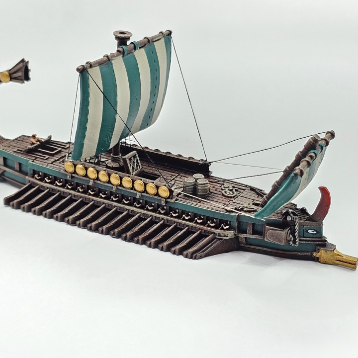 3D Print of Thalassa: Trireme Protos Class Main Ship by OutbackWarGamer