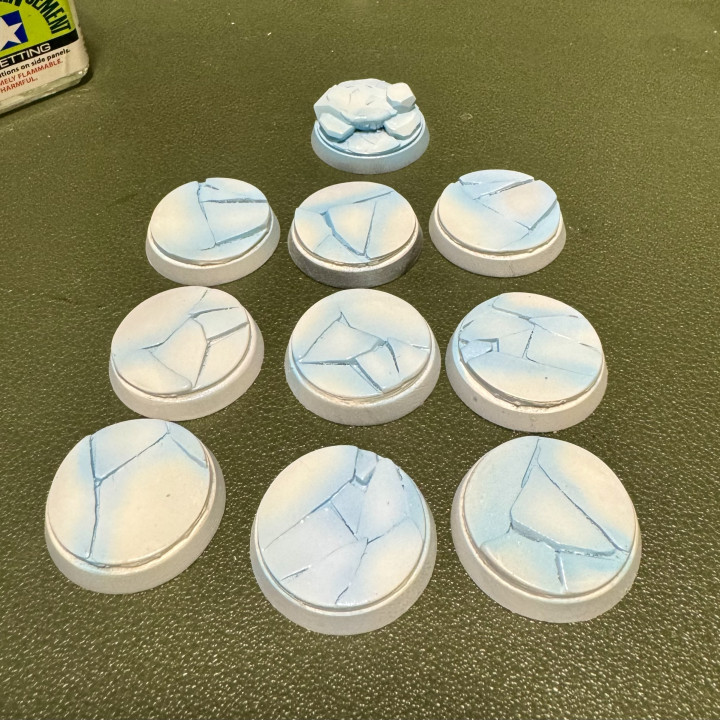 3D Print of Ice-Bases & Toppers (Big Set) by gilessilom