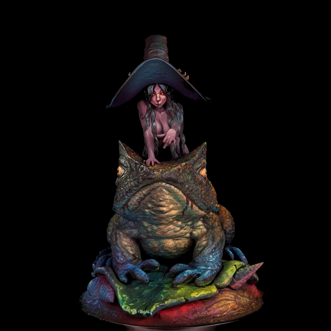 3D Printable The Witch on a Toad Malva STL by Dmytro Zamulin