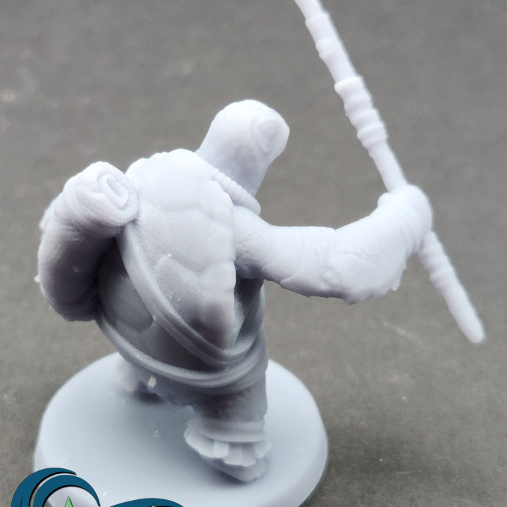 3D Printable Sea Tortle Warrior 4 by Wundervale Games