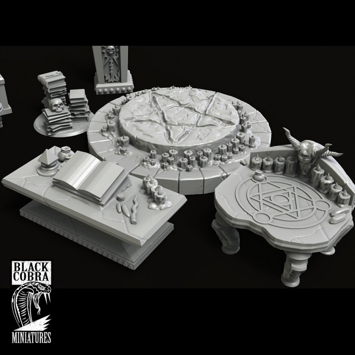 3D Printable Wizard, sorcerer and astrologer Set for Dungeon Crawlers ...
