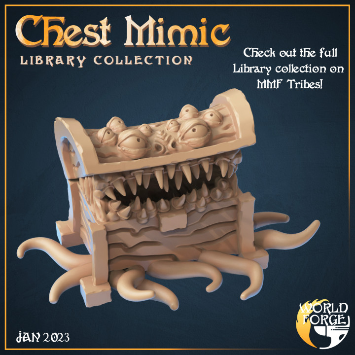 3D Printable FREE Chest Mimic - Grand Library Collection by World Forge ...