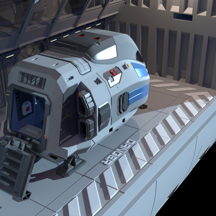 3D Printable Outback PS-7 Shuttle Pod by 2nd Dynasty