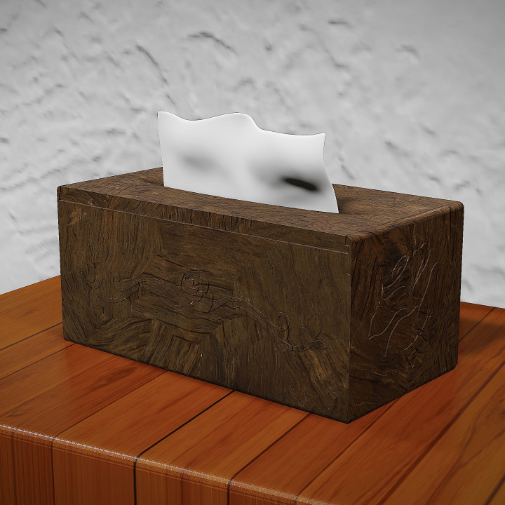 3D Printable WOODEN TISSUE BOX by Lazy Bear