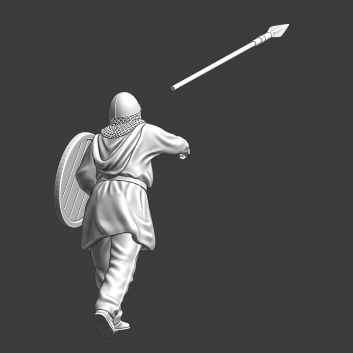 3D Printable Medieval soldier throwing spear by Northern Crusades ...