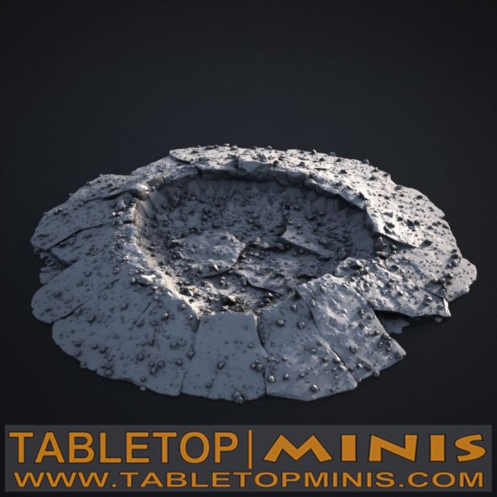 3D Printable Crater 1 by TableTopMinis