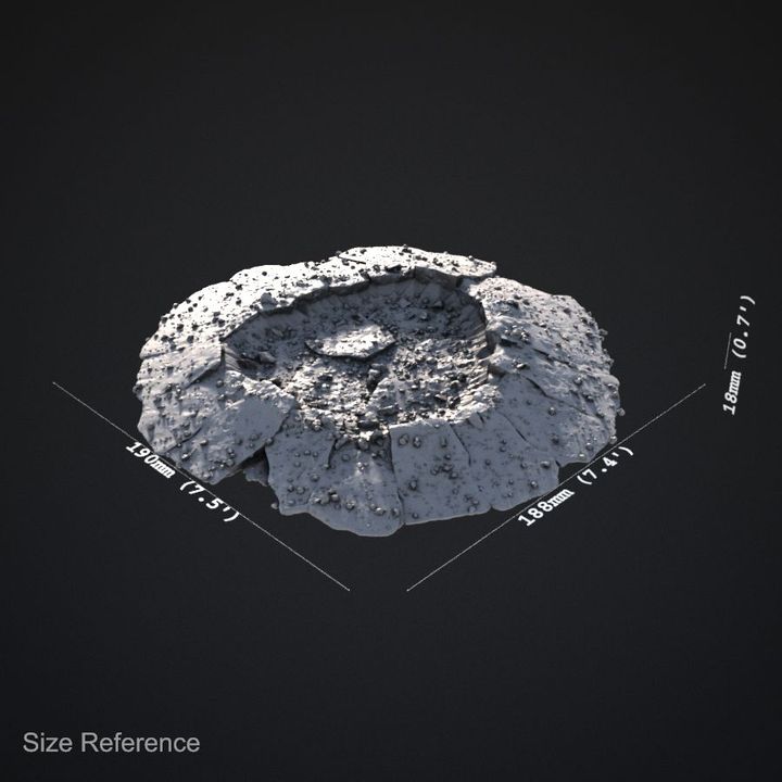 3D Printable Crater 1 by TableTopMinis