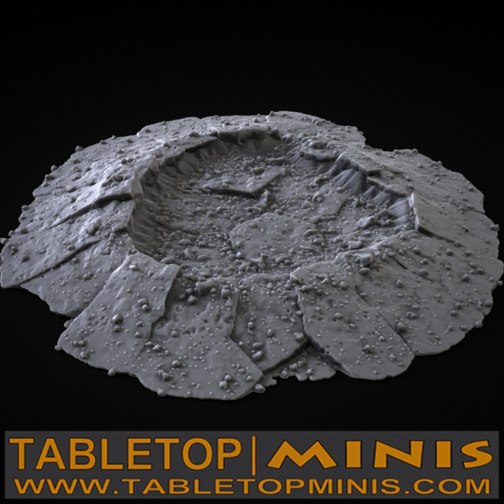 3D Printable Crater 1 by TableTopMinis