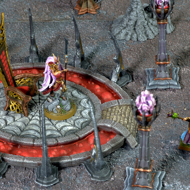 3D Printable [Commercial License] Dark Elf Environment STL by Dani Amengual