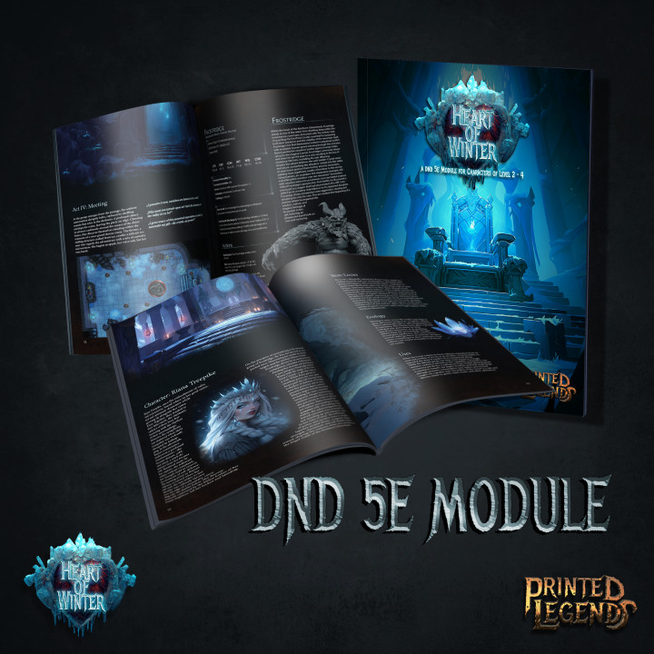 3D Printable Heart of Winter DnD 5e Module (Level 2-4) + Artwork + Maps ...