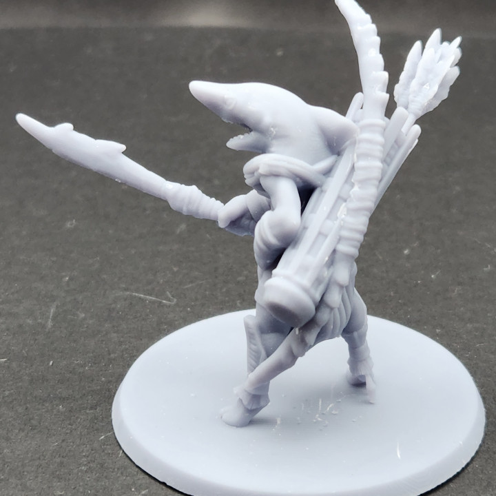 3D Printable Selachian - Blue Shark Archer FEMALE by Wundervale Games