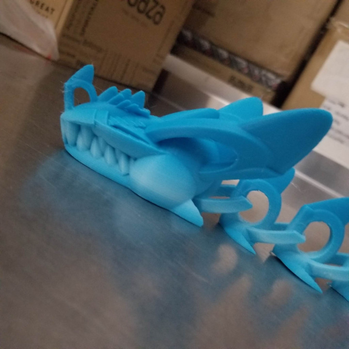 3D Printable Bone Chain Sea Dragon by Shakaworld3D