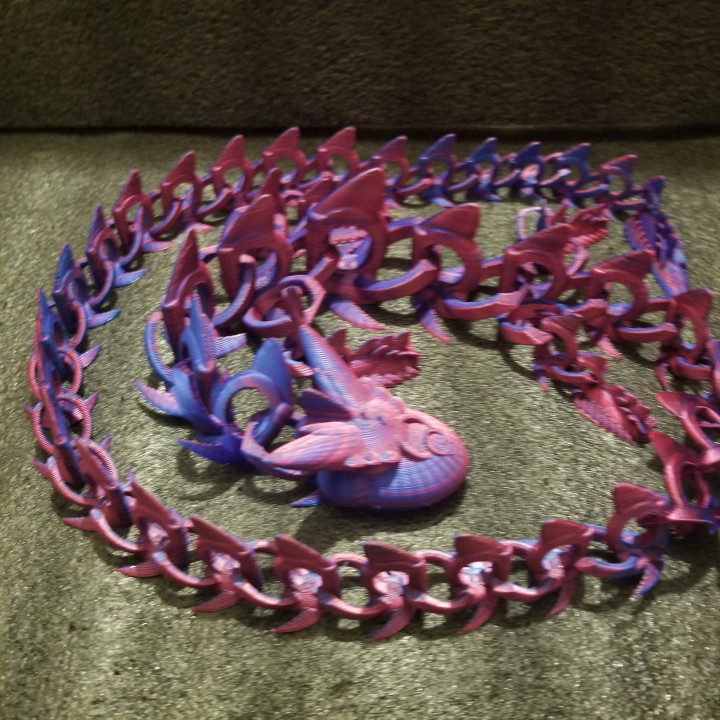 3D Printable Bone Chain Sea Dragon by Shakaworld3D