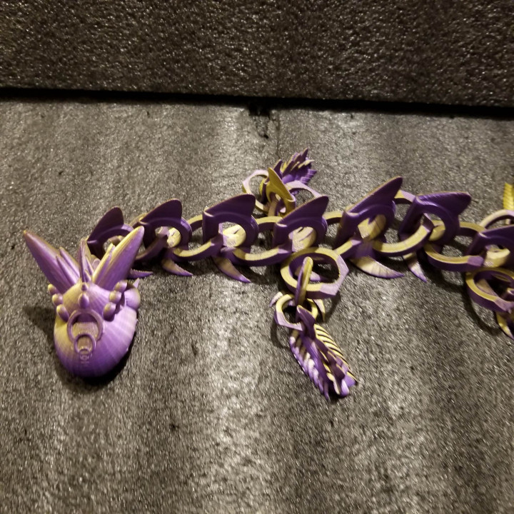 3D Printable Bone Chain Sea Dragon by Shakaworld3D
