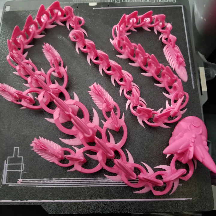 3D Printable Bone Chain Sea Dragon by Shakaworld3D