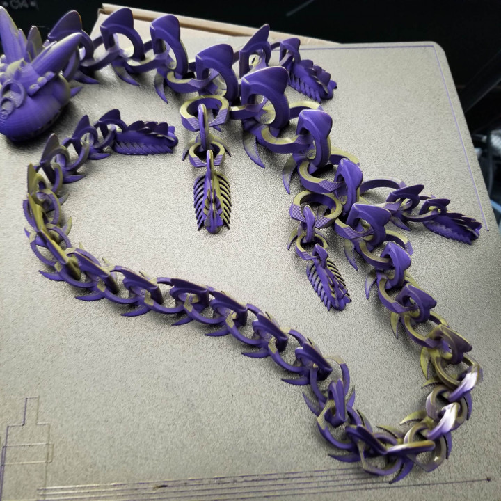 3D Printable Bone Chain Sea Dragon by Shakaworld3D
