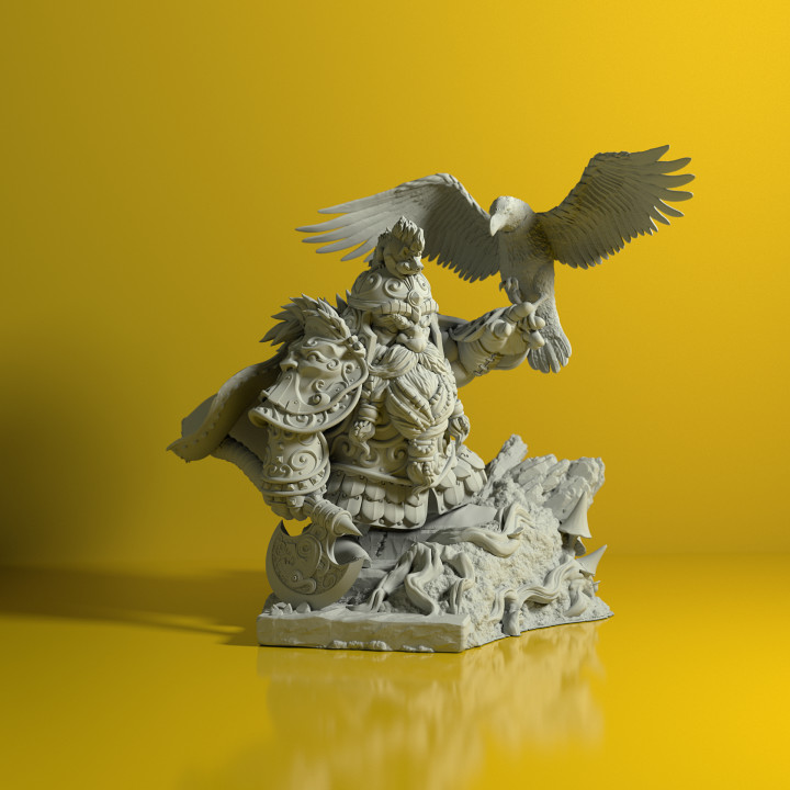 3D Printable "Warden" - Dwarf Lord - by Matteo Donzelli