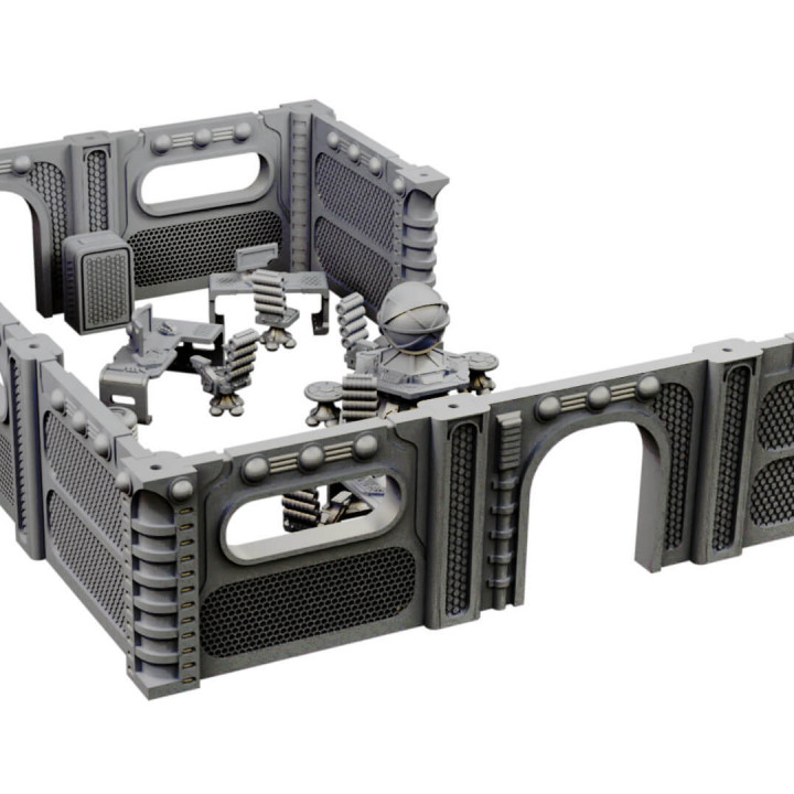 3D Printable Sci Fi Office Including Modular Walls (tabletop terrain ...