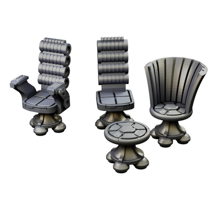 3D Printable Sci Fi Office Including Modular Walls (tabletop terrain ...