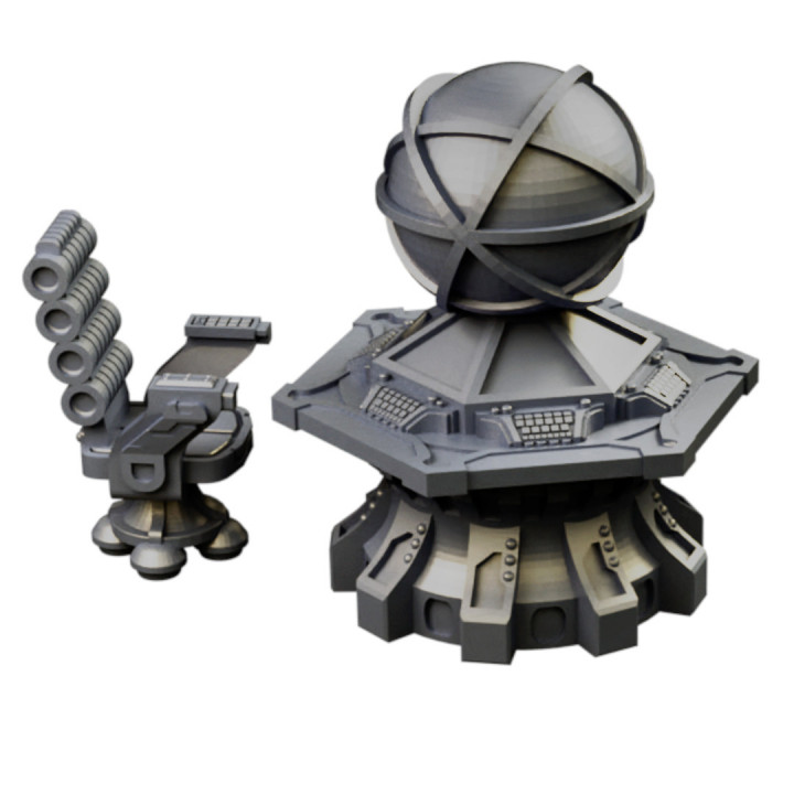 3D Printable Sci Fi Office Including Modular Walls (tabletop terrain) by Lex Addams