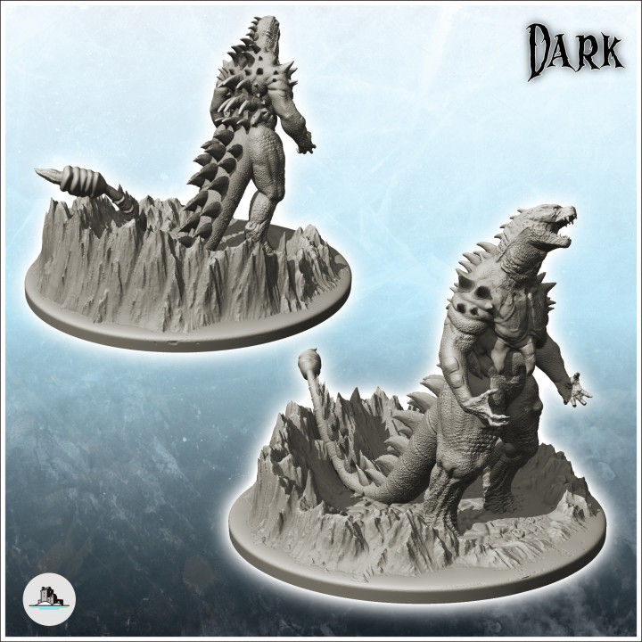 3D Printable Godzilla dragon standing on ridge (5) - Fantasy Medieval ...
