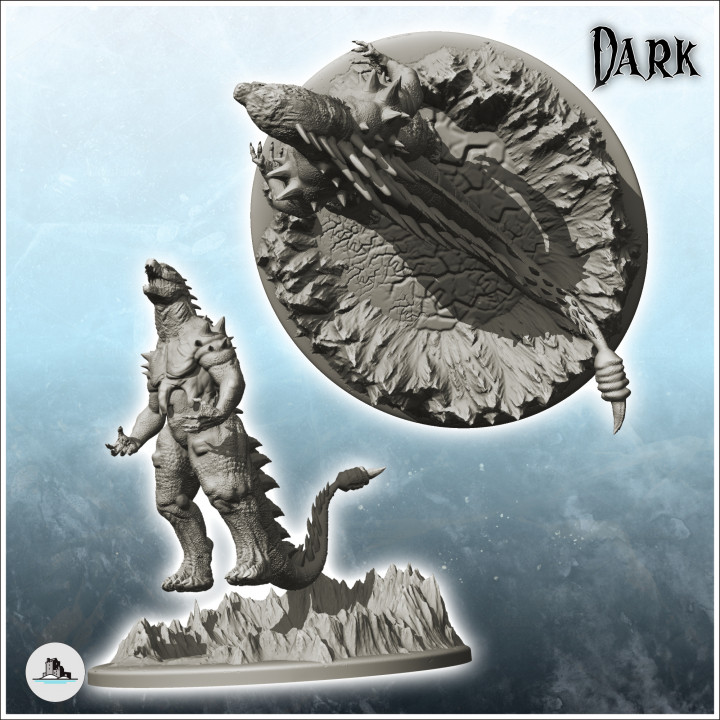 3D Printable Godzilla dragon standing on ridge (5) - Fantasy Medieval ...