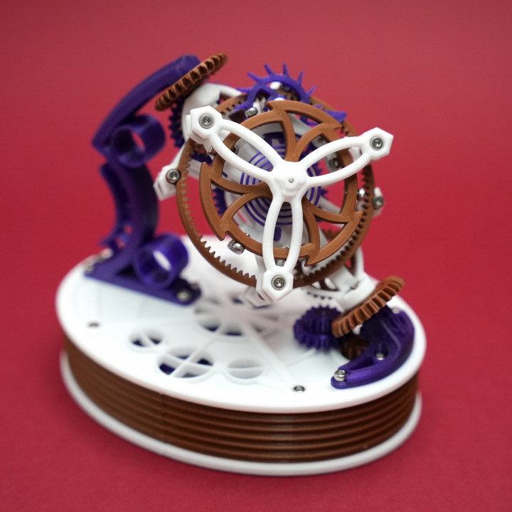 3D Printable Bi-Axial Tourbillon Model by Dan