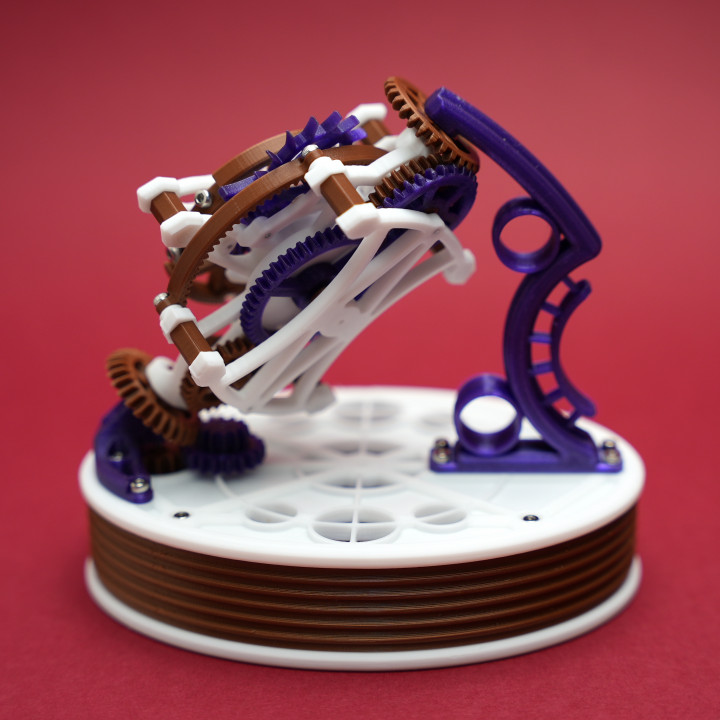 3D Printable Bi-Axial Tourbillon Model by Dan
