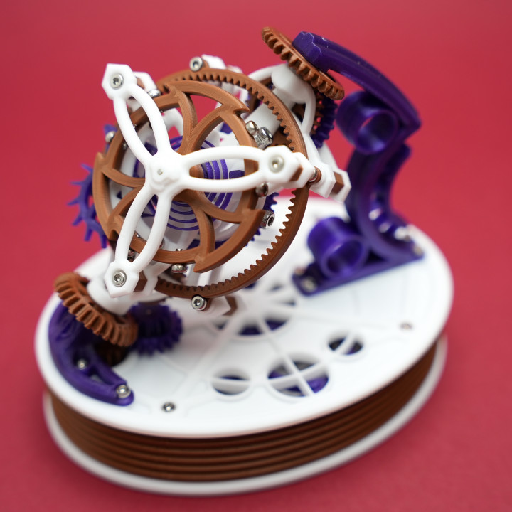 3D Printable Bi-Axial Tourbillon Model by Dan