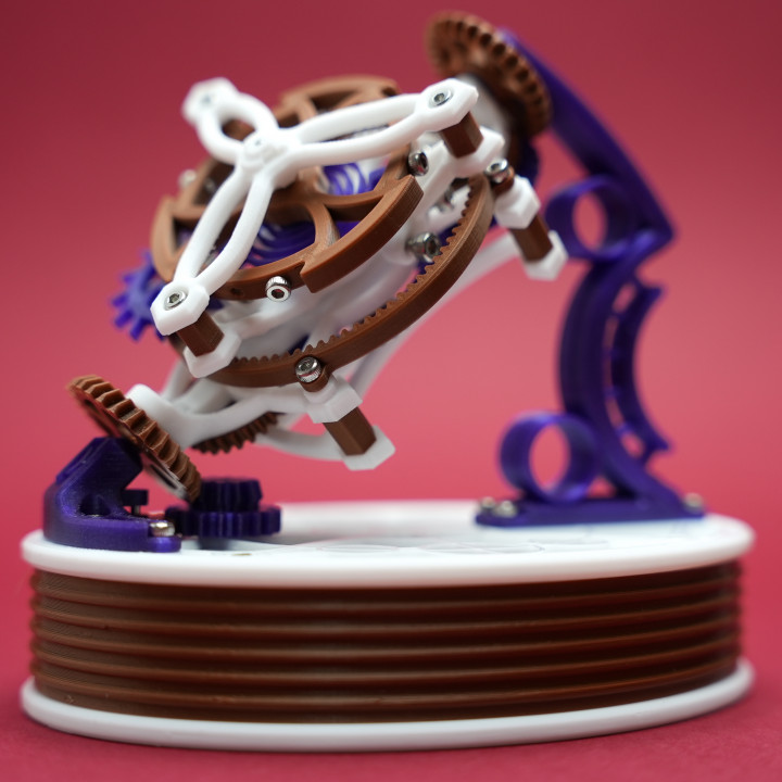 3D Printable Bi-Axial Tourbillon Model by Dan