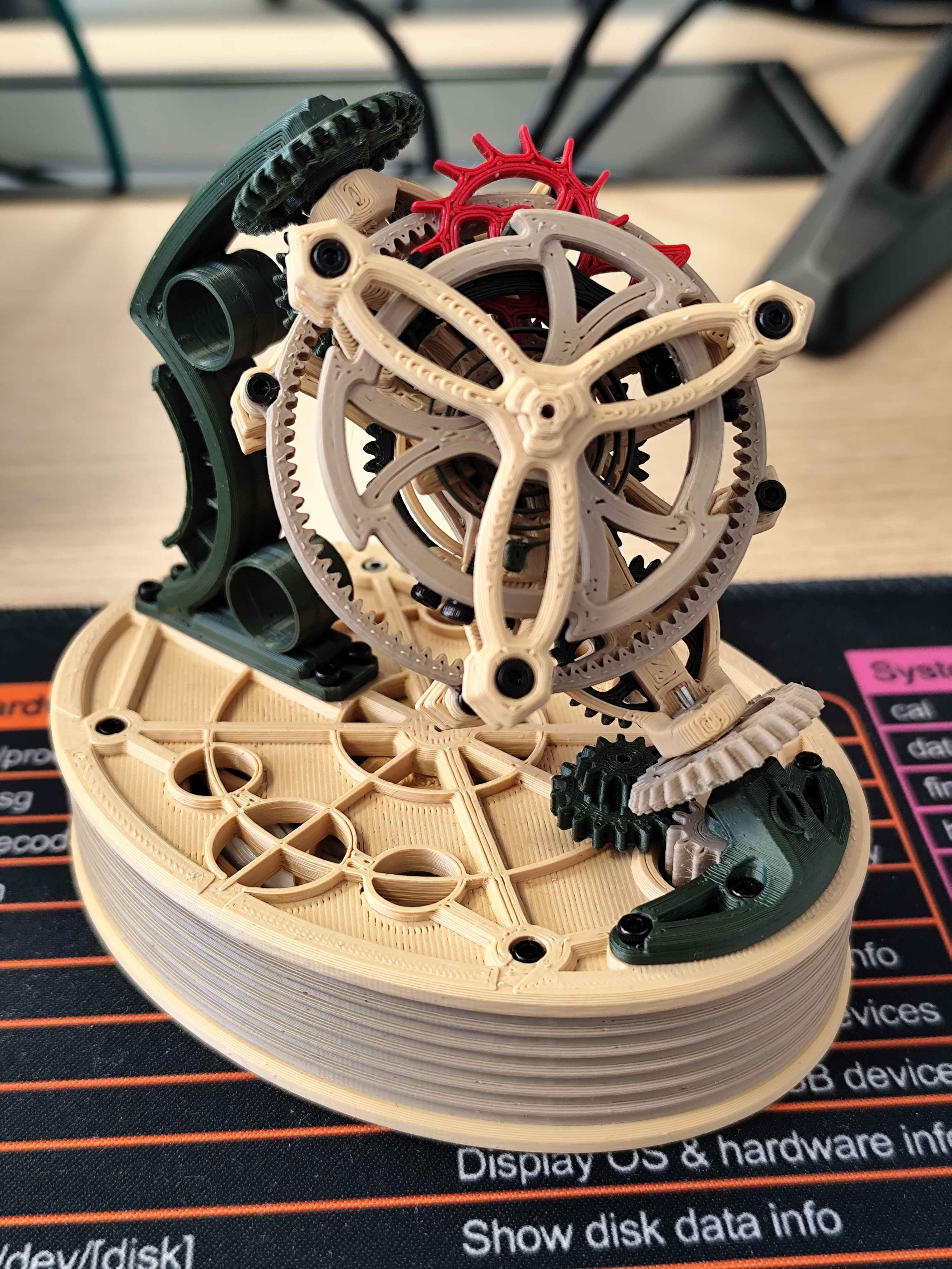 3D Printable Bi-Axial Tourbillon Model by Dan