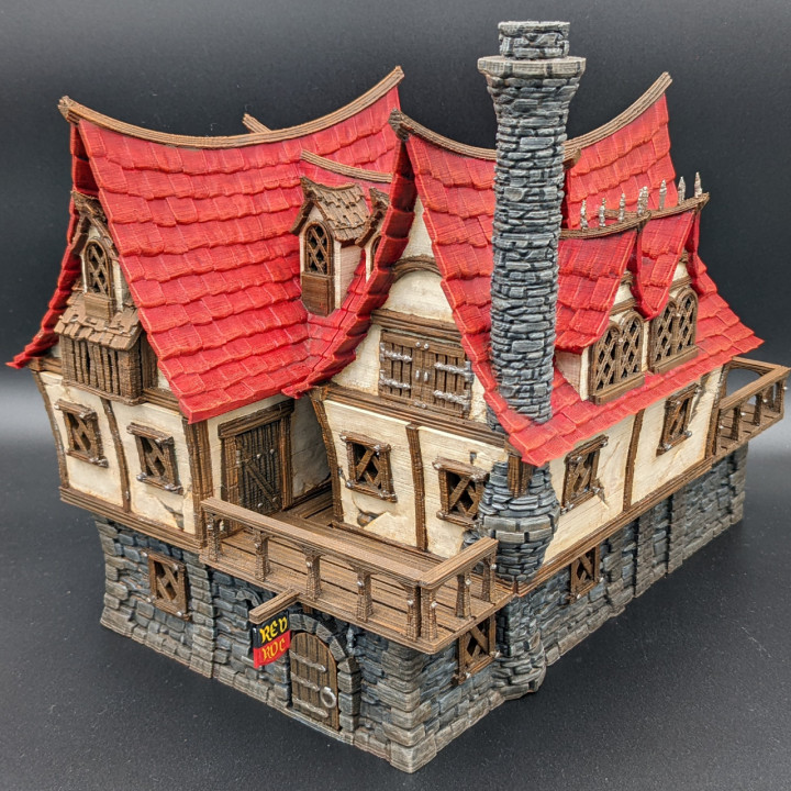 3D Printable Red Roc - Medieval RPG Tavern by Iain Lovecraft