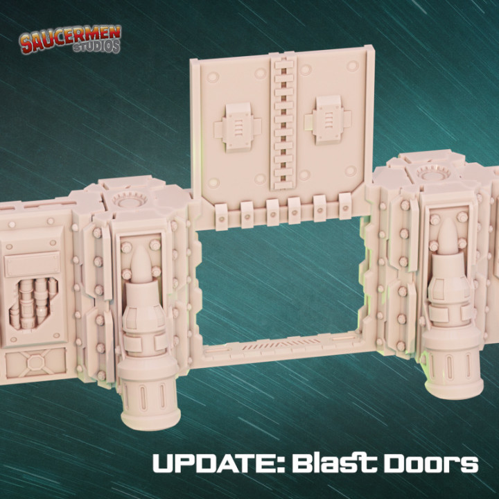 3D Printable Ship Assault: Modular Walls – Base Set by Saucermen Studios