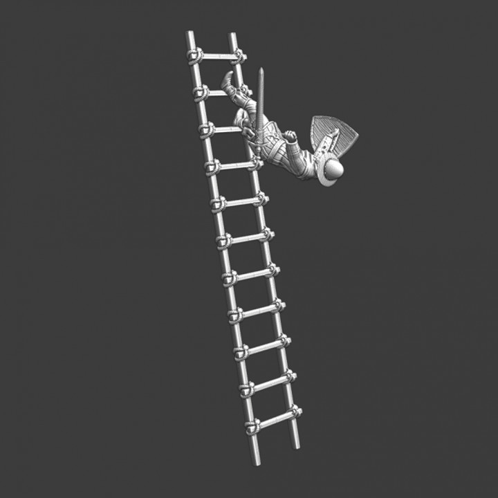 3D Printable Medieval soldier falling from stormladder by Northern ...