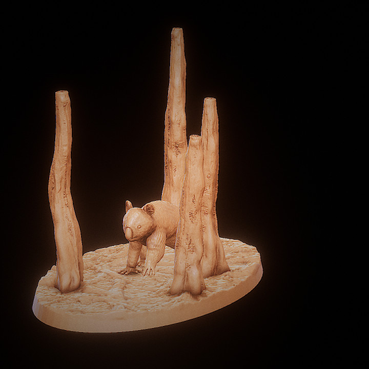 3D Printable Australian Animals plus bases by Key Capas