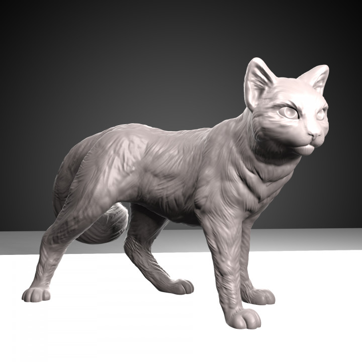 3D Printable Cat standing by Animals & Creatures Minis