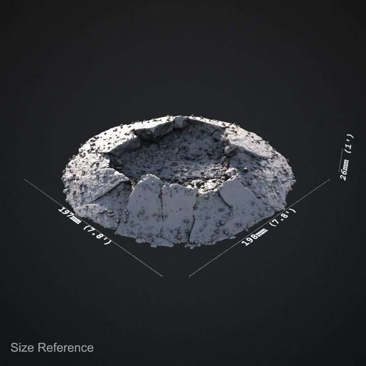 3D Printable Crater 2 by TableTopMinis