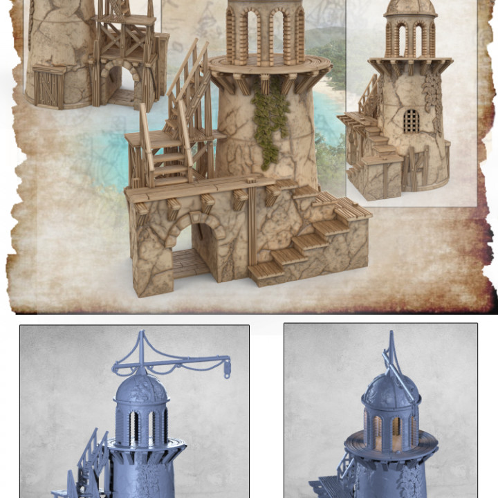 3D Printable Lighthouse - Treasure Island by Iain Lovecraft
