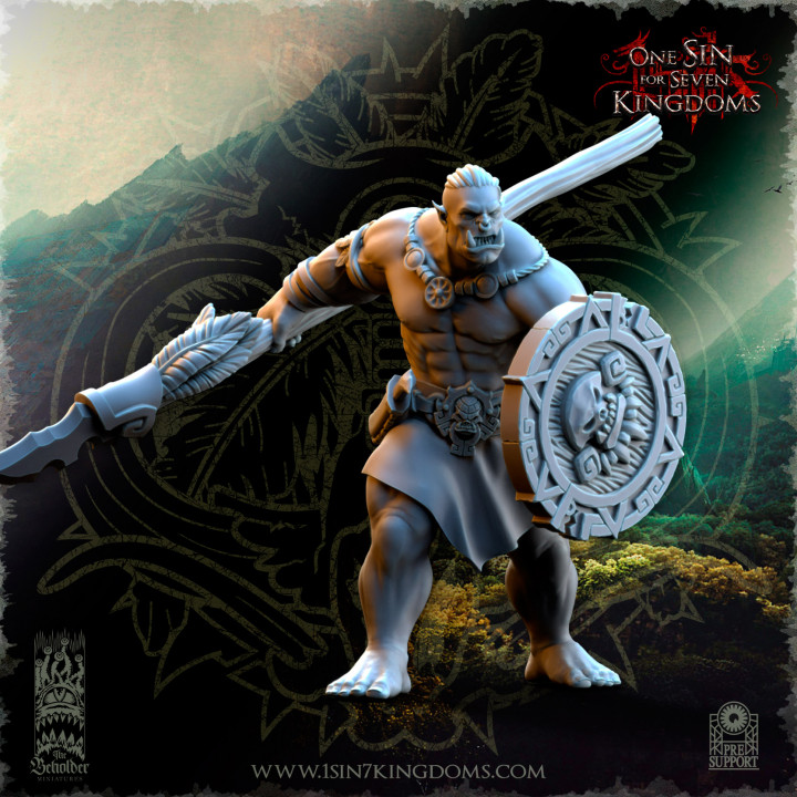 3D Printable Salanaar Orcs Warriors by The Beholder Miniatures