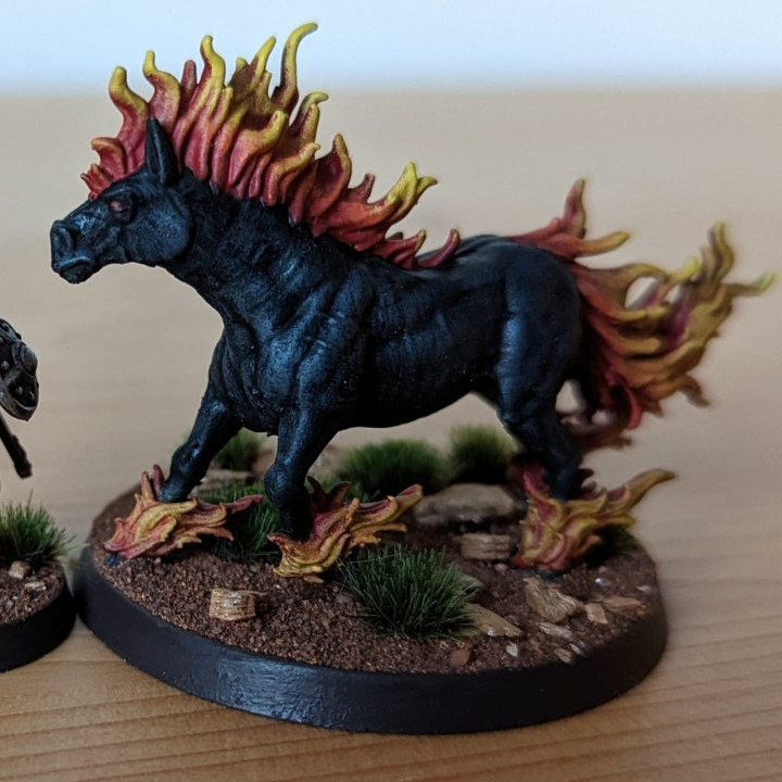 3D Print of Nightmare Horse / Demon Steed / Undead Hell Mount / Devil ...
