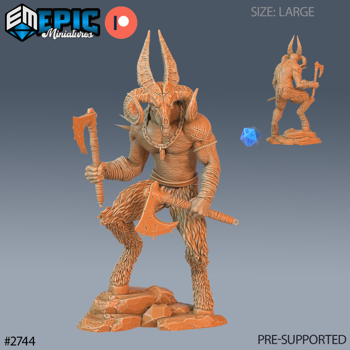 3D Printable Goristro Set / Minotaur Demon / Longhorn Devil / Bulky ...