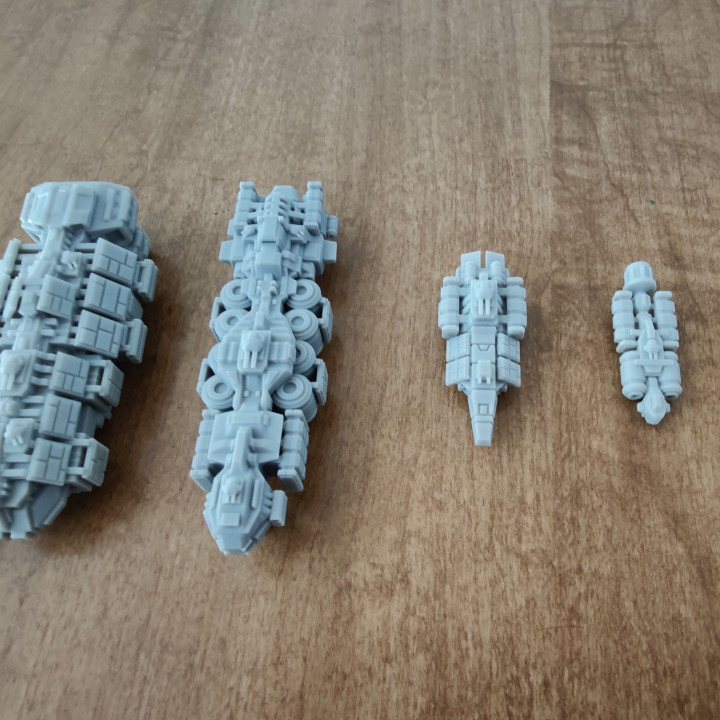 3D Print of SCI-FI Ships Fleet Pack - Pirates - Presupported by Alpaca