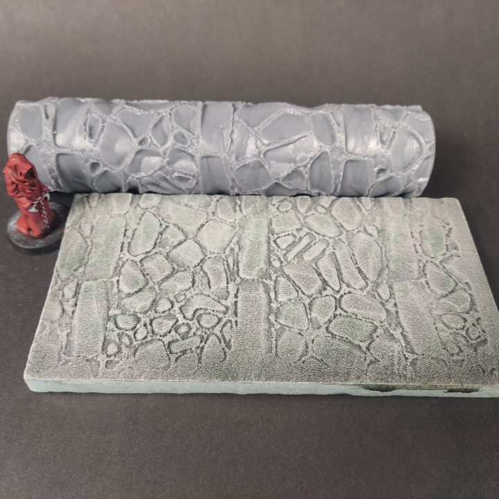 3D Printable DnD terrain rollers – Ground and Roads by 3Demon